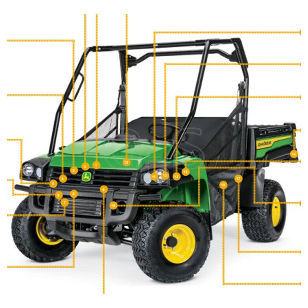 John Deere HPX615E S.N. - 040000 Gator - Quick Reference Guide | GHS