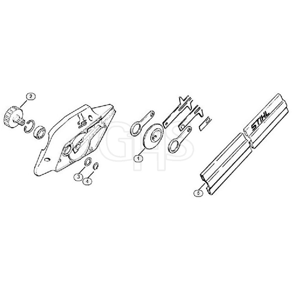Genuine Stihl HS242 / E - HS 242 Gearbox housing, Blade | GHS