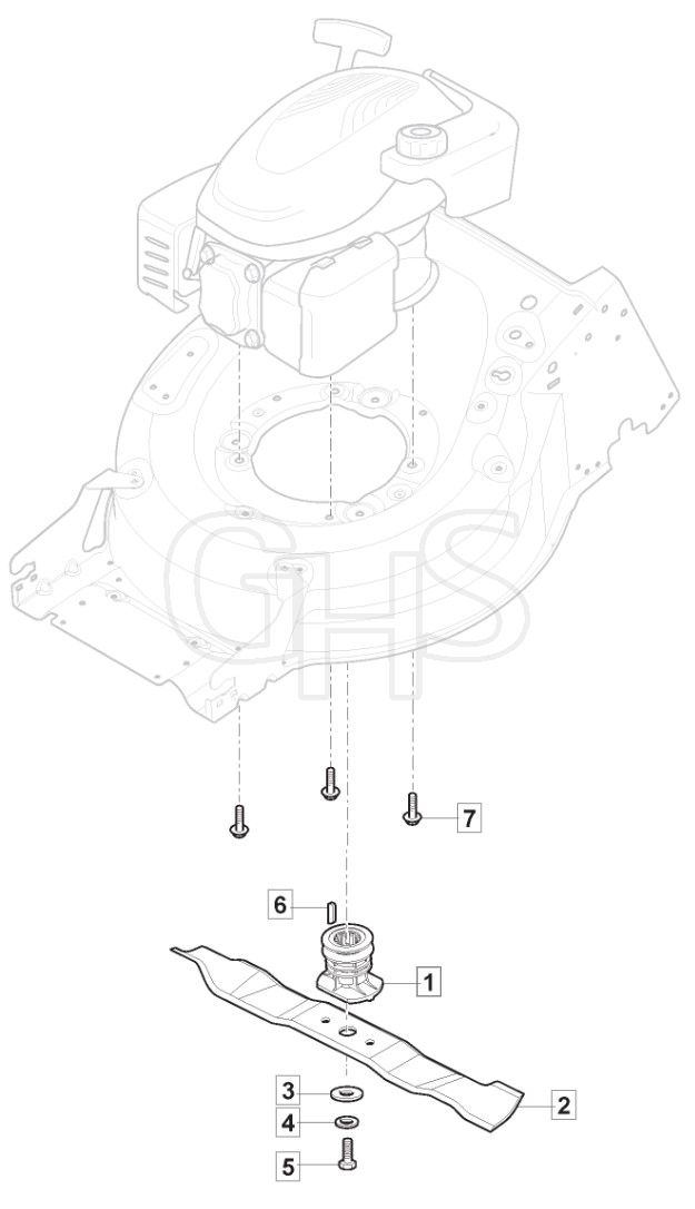 HW531 PD - 2019-2021 - 294556843/M19 - Mountfield Rotary Mower Blade ...