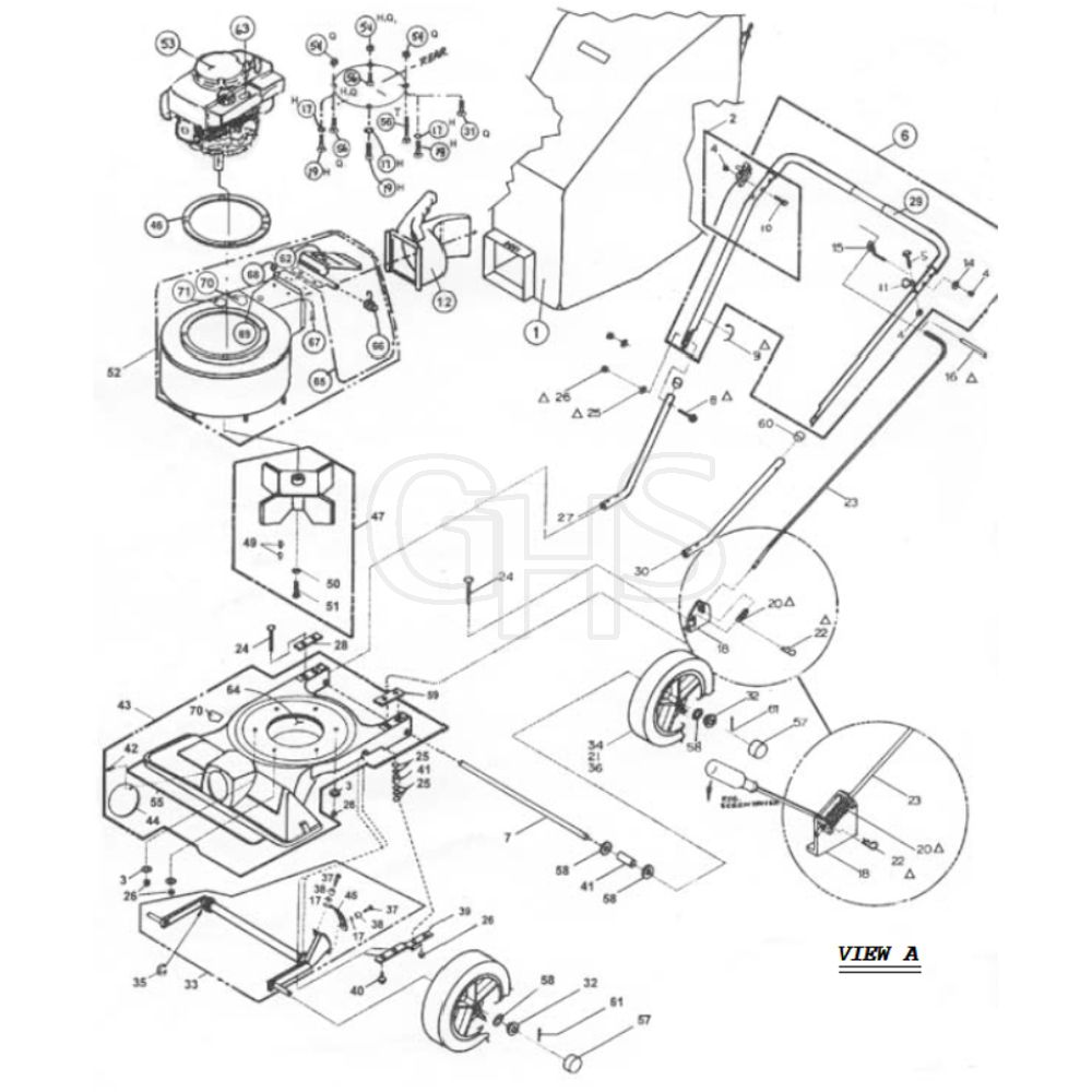 Billy Goat KD502Q - KD Vacuum Cleaner Main Diagram | GHS