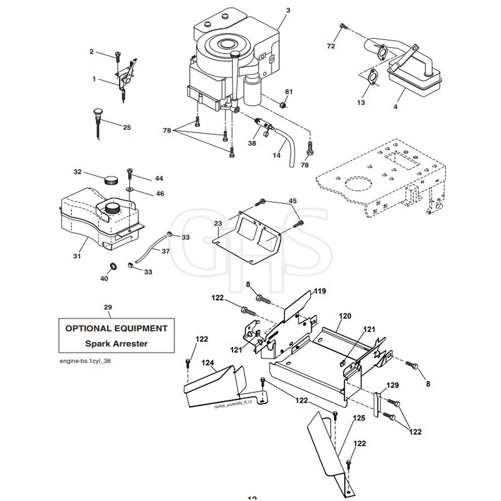 McCulloch M11597 - 96011023400 - 2007-08 - Engine Parts Diagram | GHS