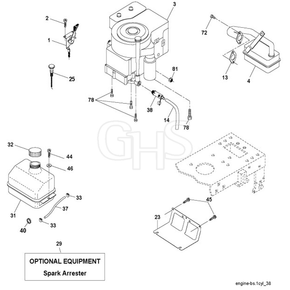 McCulloch M11597 - 96011023701 - 2009-04 - Engine Parts Diagram | GHS