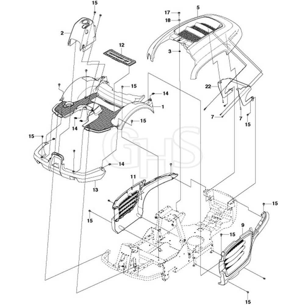 McCulloch M125-85FH - 967186901 - 2013-01 - Cover Parts Diagram | GHS