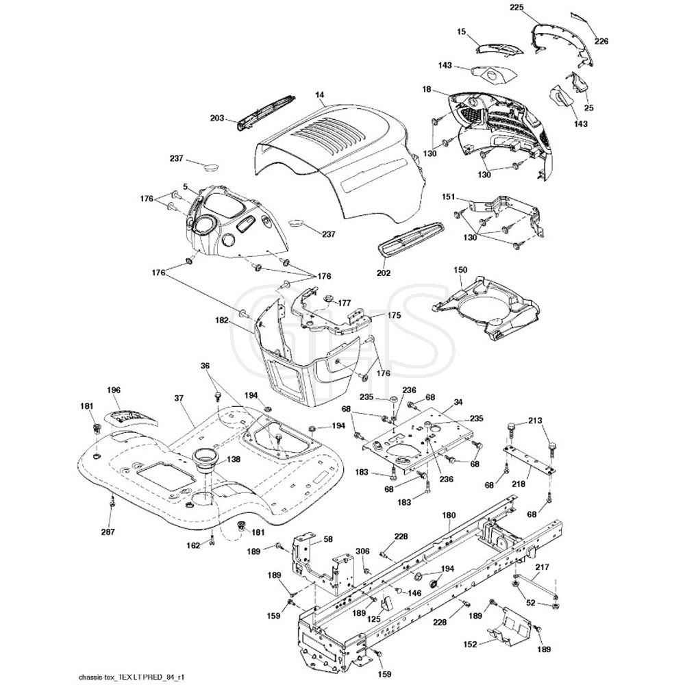 McCulloch M125-97T - 96041028801 - 2012-12 - Chassis & Enclosures Parts ...