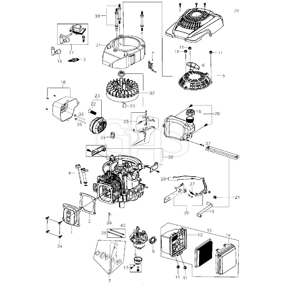 McCulloch M53-170AWFPX - 96141026700 - 2013-01 - Engine Parts Diagram | GHS