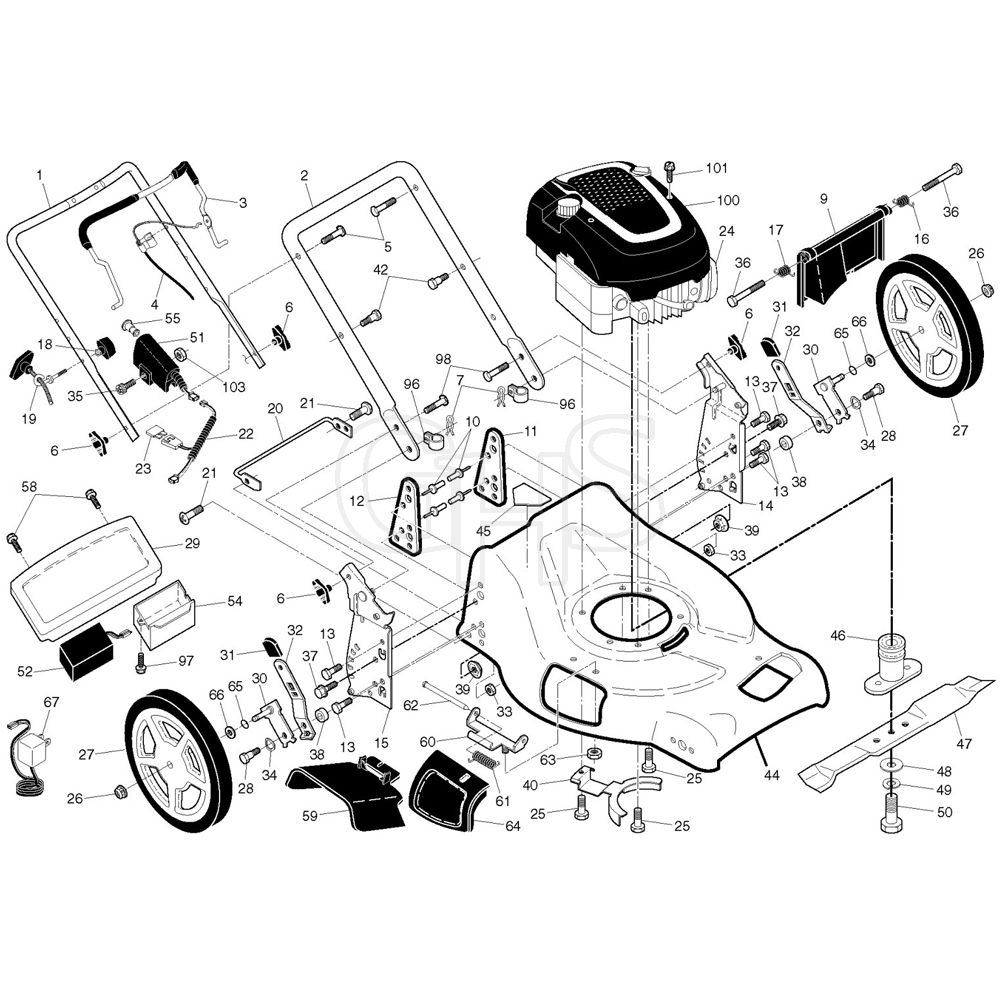 McCulloch M53-190AWFEPX - 96141028103 - 2015-12 - Frame & Engine Parts ...