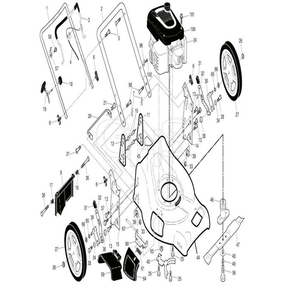 McCulloch M53-190AWFP - 96141028400 - 2013-11 - Frame Parts Diagram | GHS