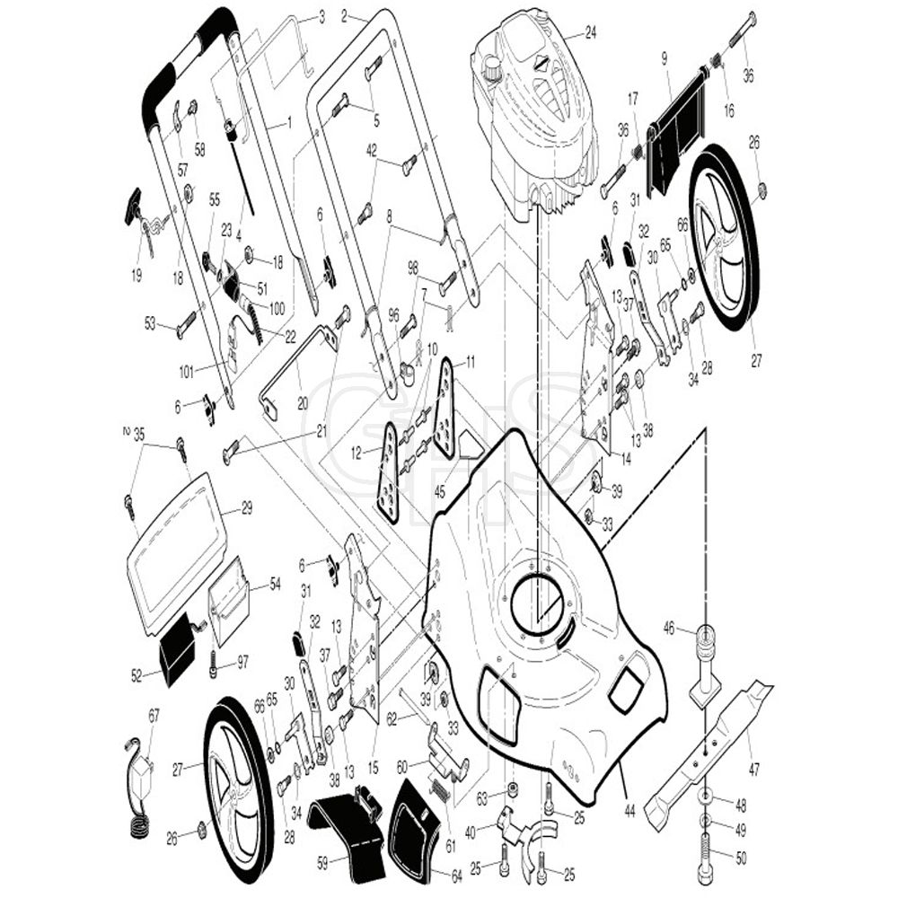 McCulloch M53-675 DWAE - 96141024900 - 2011-11 - Frame & Engine Parts ...
