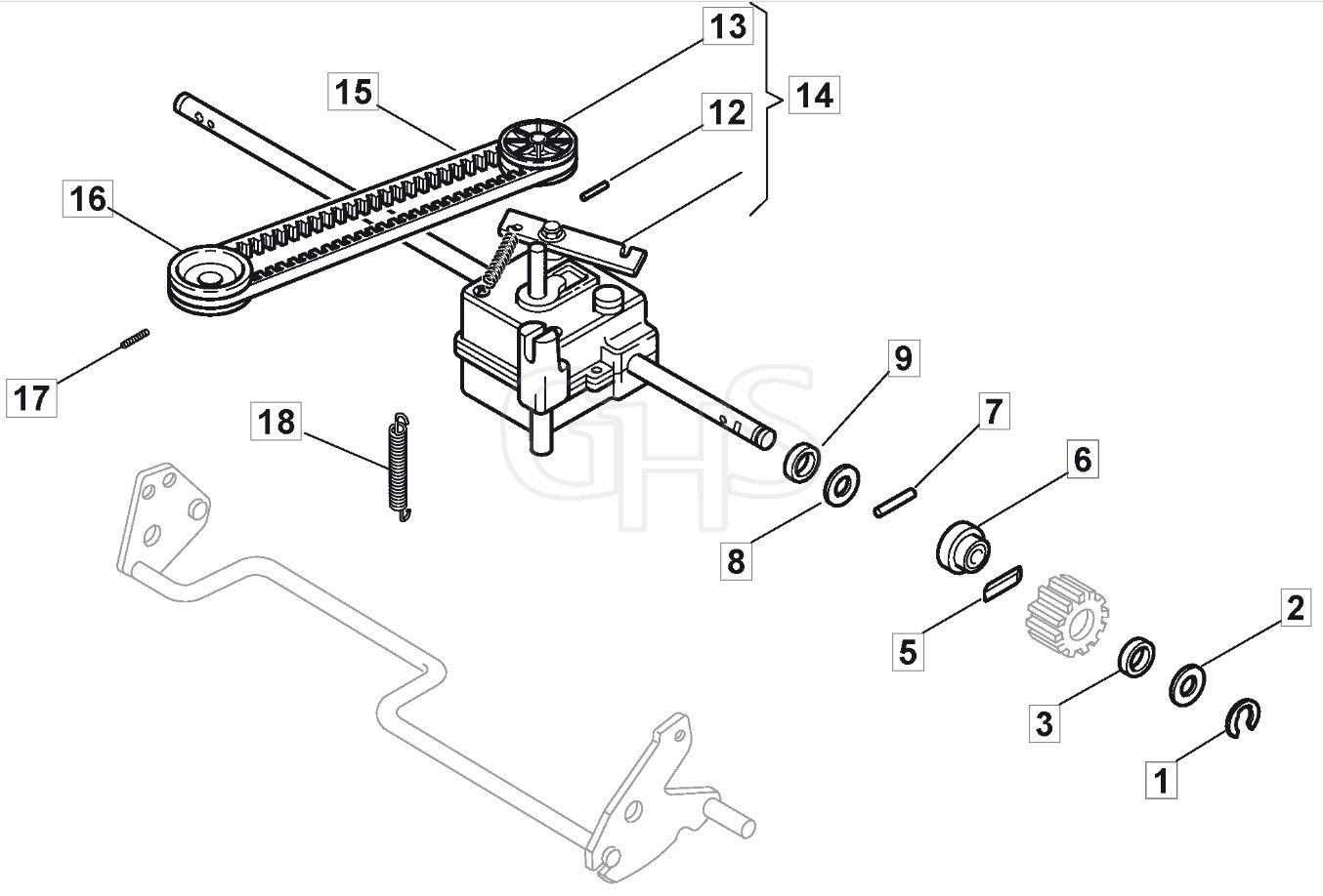 M6 PD/H - 2006 - 292552033/MO6 - Mountfield Rotary Mower Transmission ...