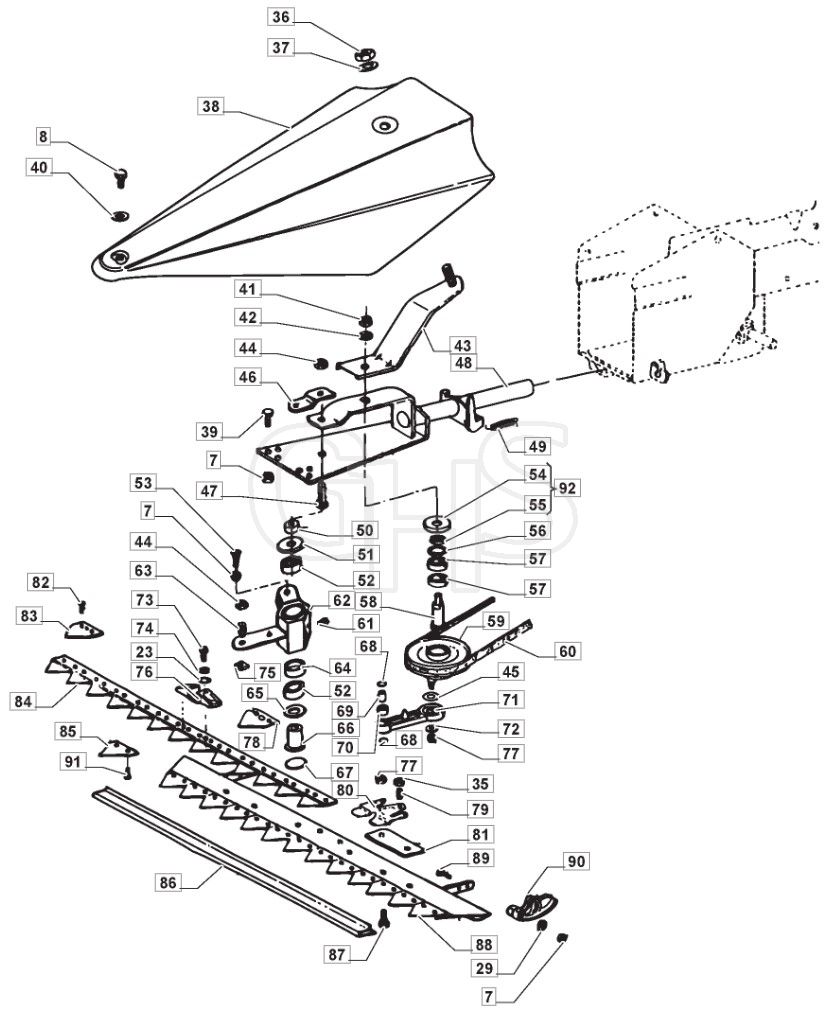 MANOR 87 B - 2009-2010 - 210870023/MO9 - Mountfield Scythe Blade ...