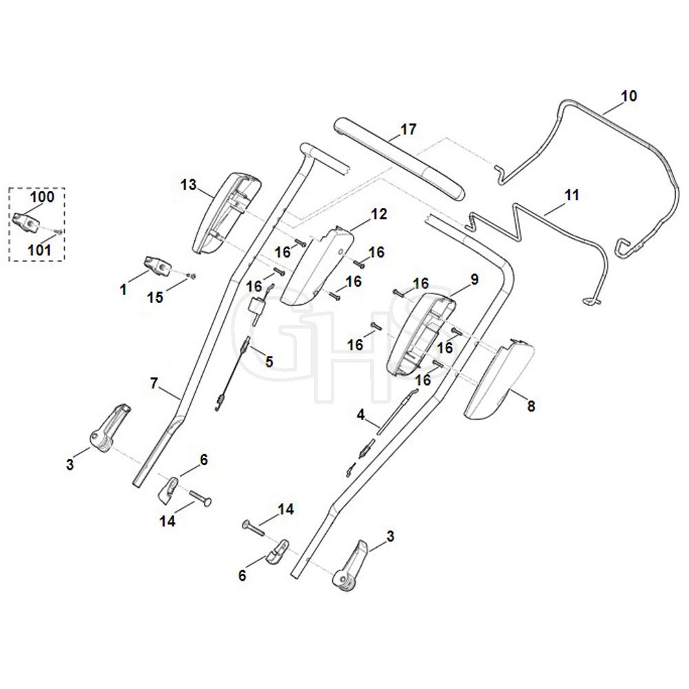 Viking MB2.2 RT - Handle Upper Part - Parts Diagram | GHS