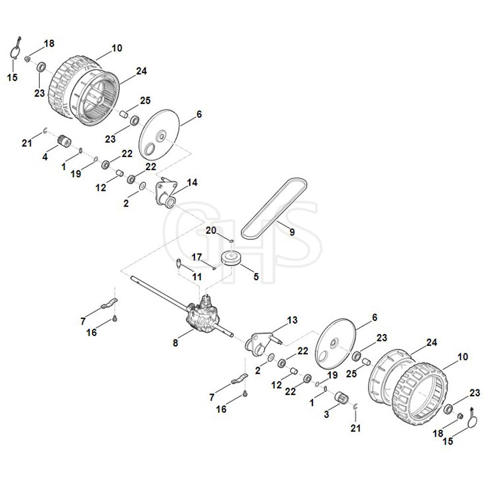 Viking MB4.1 RTP - Front Axle - Gear Box - Parts Diagram | GHS