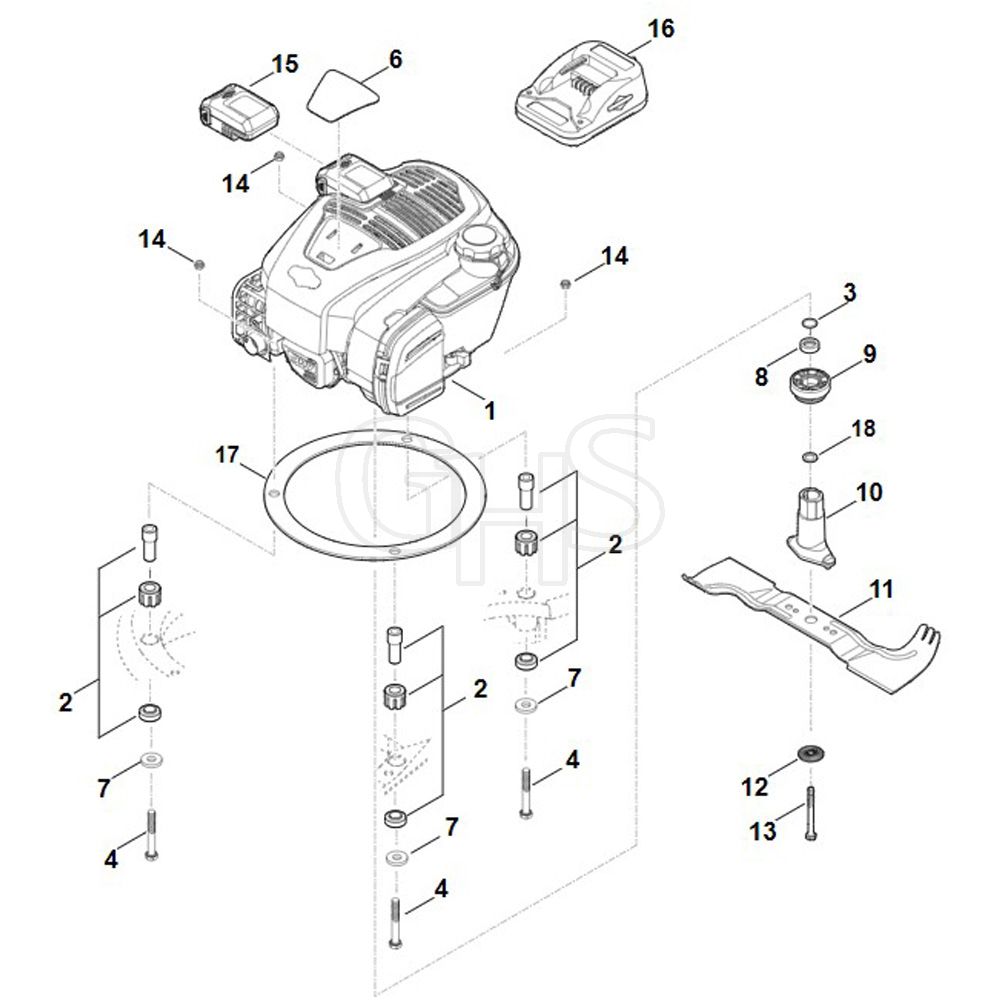 Viking MB545.1 VE - Engine - Blade - Parts Diagram | GHS