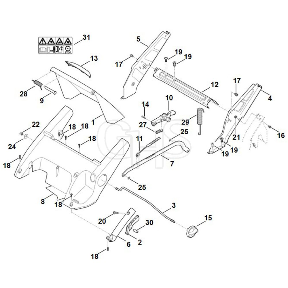 Viking MB545.1 VR - Frame, Height Adjustment - Parts Diagram | GHS