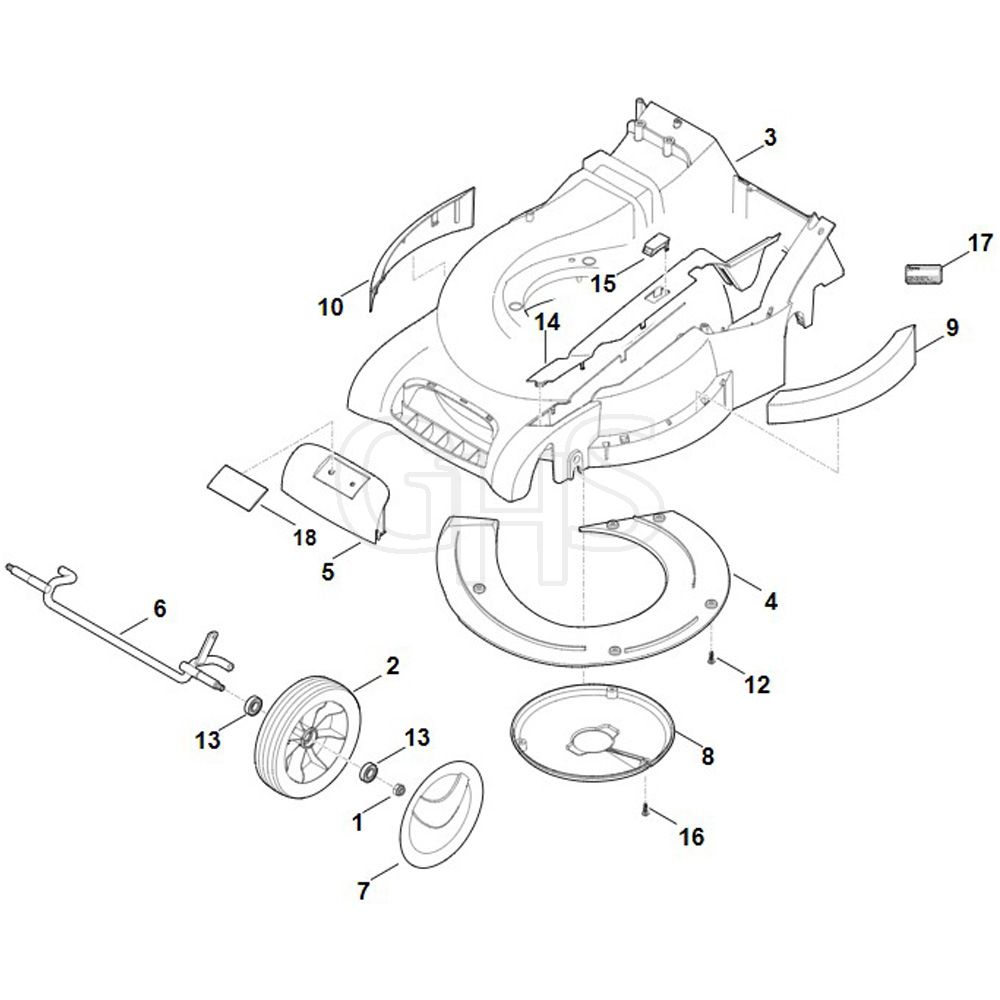 Viking MB545.1 VR - Housing - Front Axle - Parts Diagram | GHS