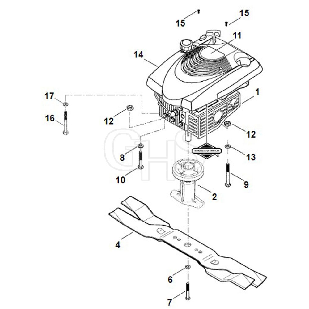 Viking MB555 MQ - Engine - Blade - Parts Diagram | GHS