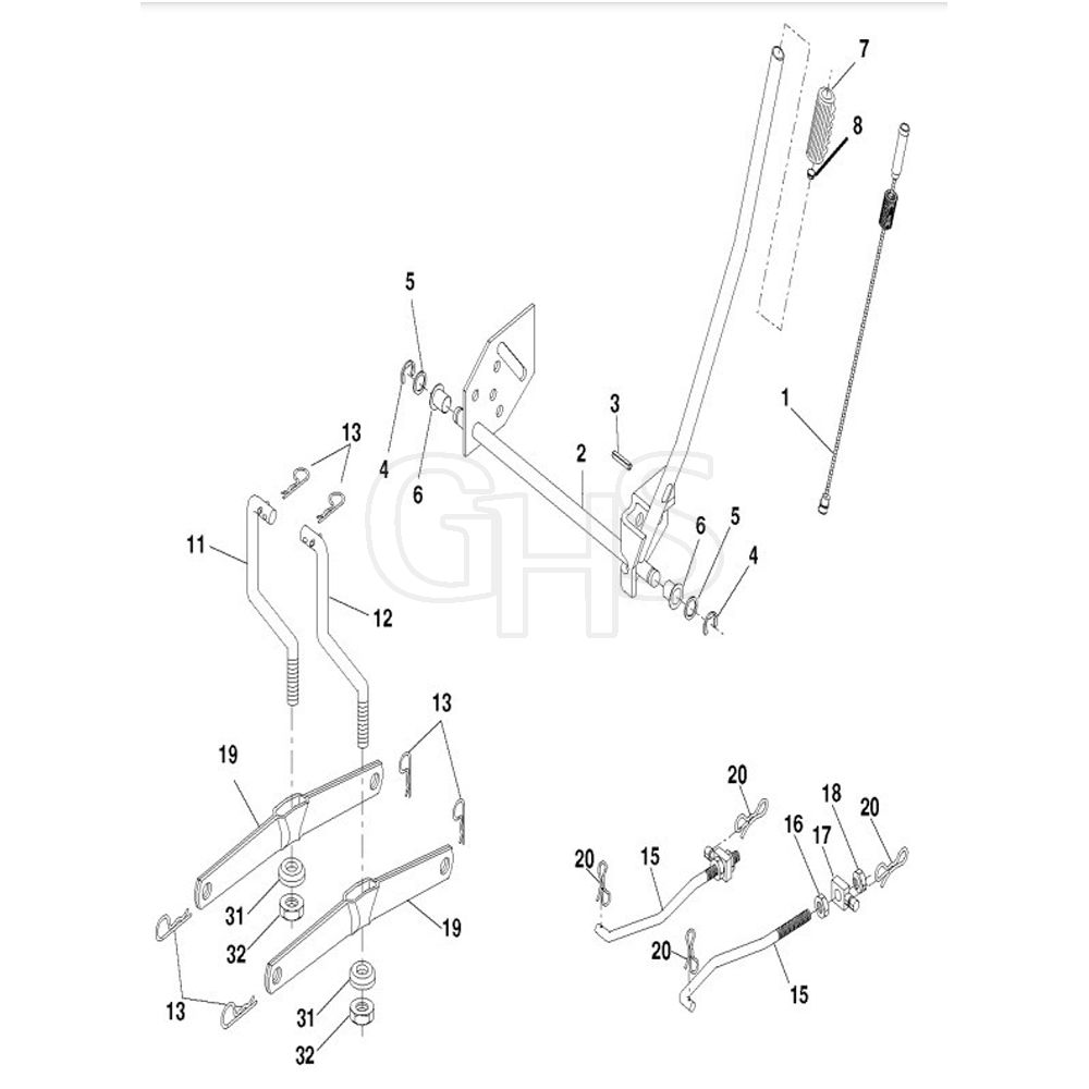 McCulloch MC19542LT-96012011402 - 2011-08 - Mower Lift - Deck Lift ...