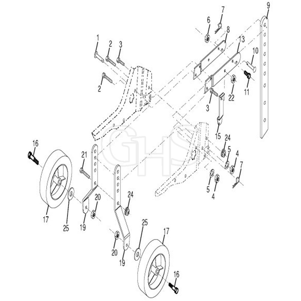 McCulloch MC 900 - 96083000401 - 2010-11 - Wheel & Depth Stake Assembly ...