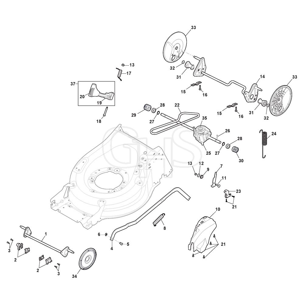 MP1 504 SQ-B - 2015-2022 - 294506823/15 - Castel Garden Rotary Mower ...