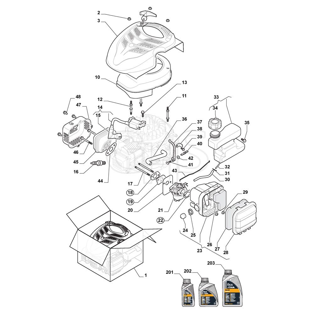 MULTIMOWER 48 S - 2016-2019 - 295486148/S16 - Stiga Rotary Mower Engine ...