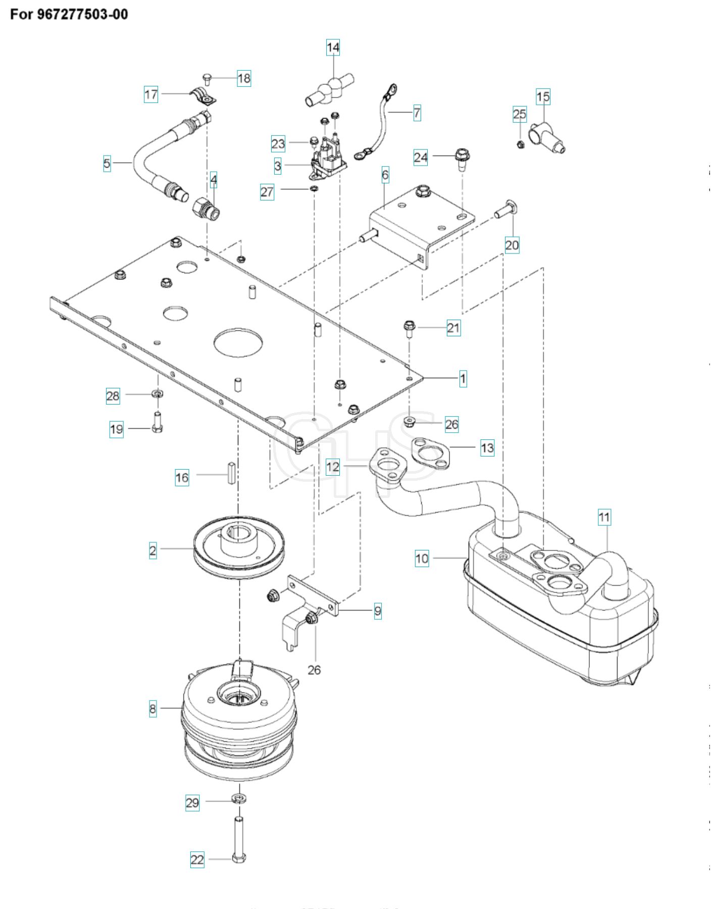 Husqvarna Mz61 - Engine Plate | GHS