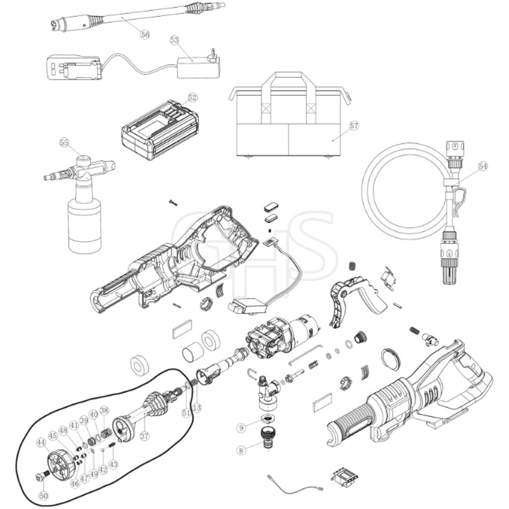 Cobra PW18024V - Pressure Washer March 2021 Main Diagram | GHS