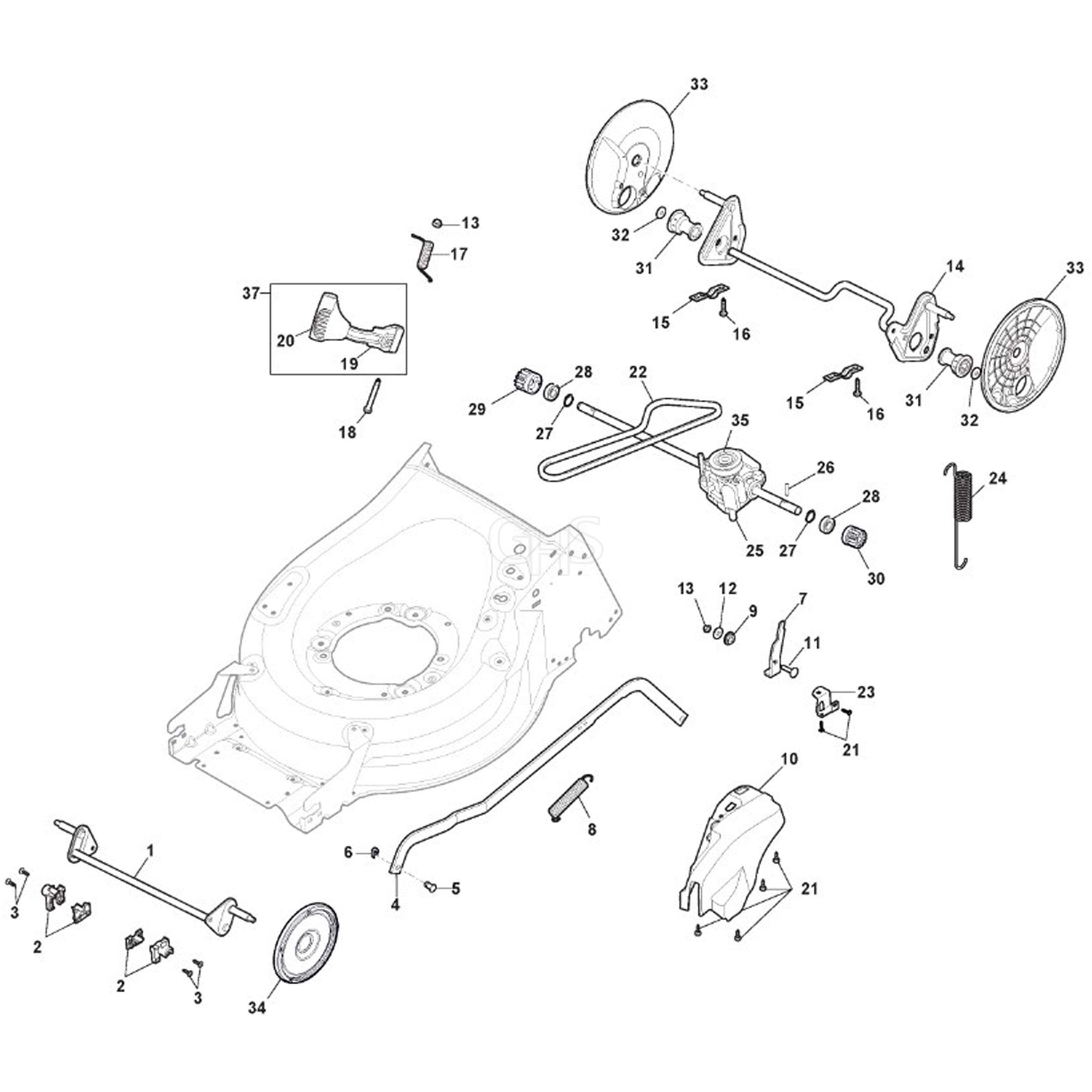 QUATTRO 19SH 4in1 - 2015-2018 - 294506837/AT5 - Atco Rotary Mower Deck ...