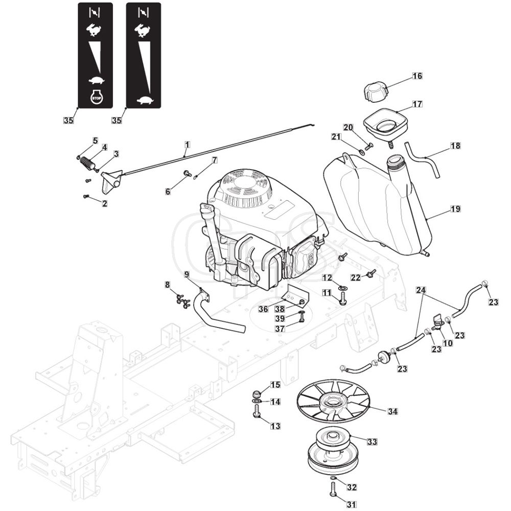 R27M - 2016-2017 - 2T0070486/SF - Mountfield Ride On Mower Engine ...