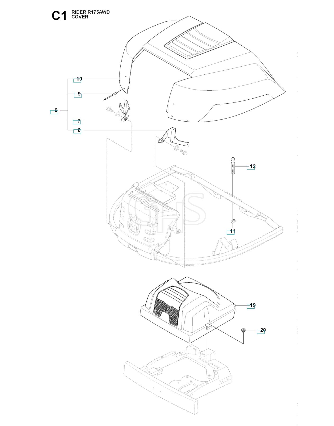 Husqvarna RIDER 175 AWD - Hood | GHS
