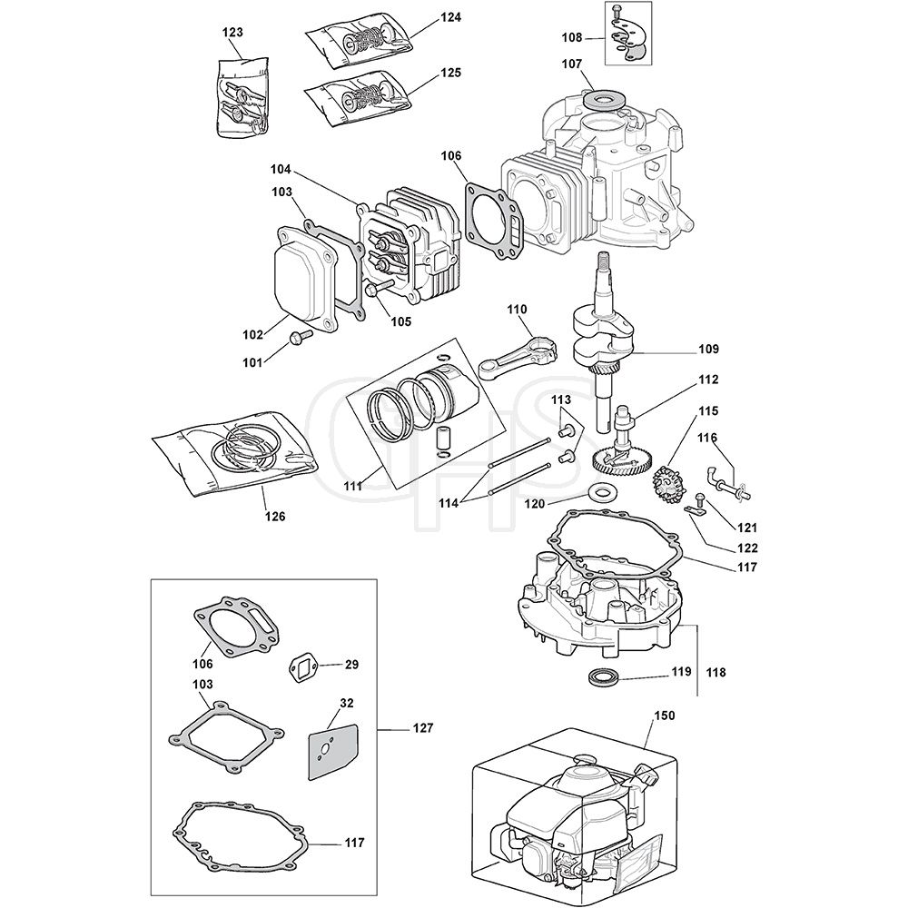RM65 - 2008 - 118550194/0_070001RM65 - Stiga Engine Engine 02 Diagram | GHS