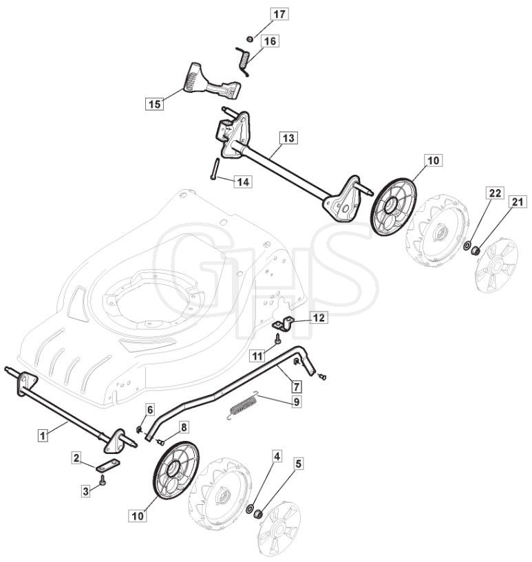 S421 HP - 2012-2018 - 295431043/M12 - Mountfield Rotary Mower Height ...