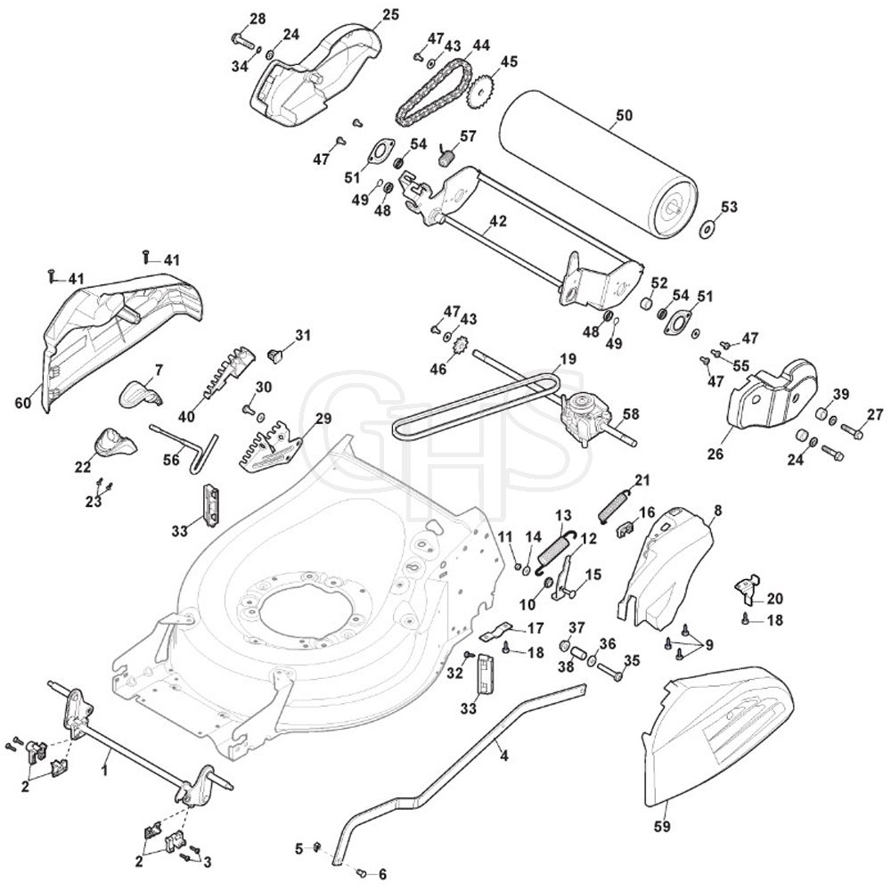 S501R PD - 2016-2018 - 294519043/M16 - Mountfield Rotary Mower Deck ...