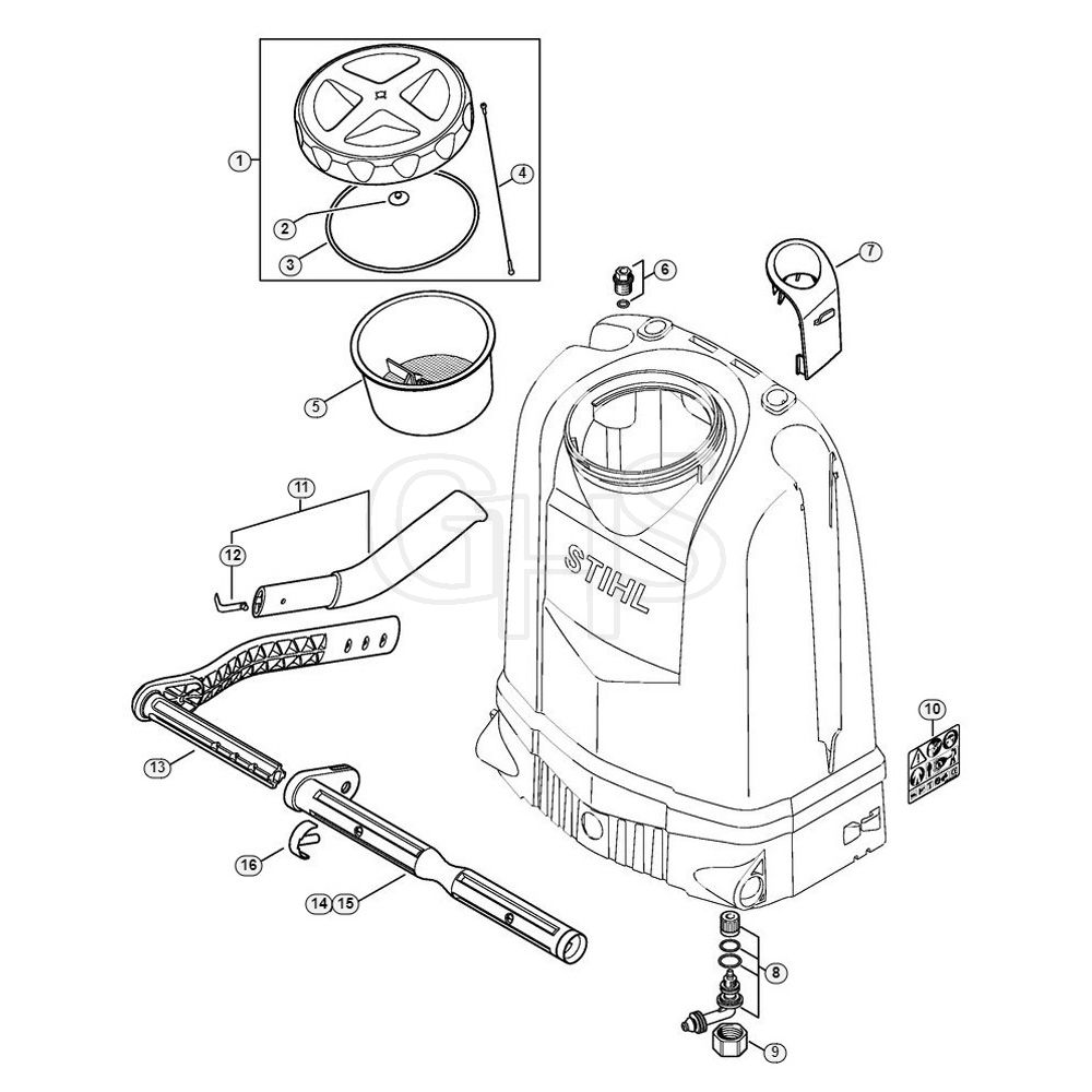 Genuine Stihl SG71 / A - Container | GHS