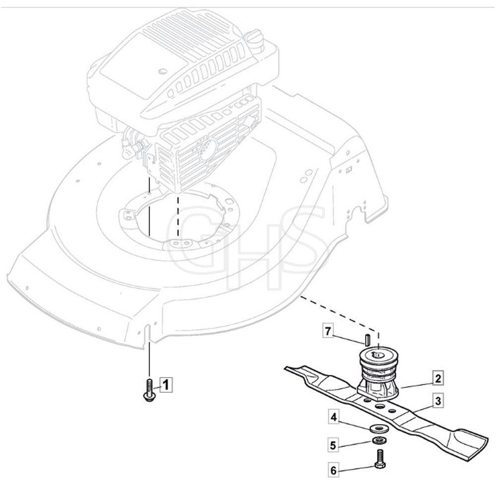 SP465 - 2015 - 299482338/M15 - Mountfield Rotary Mower Blade Diagram | GHS