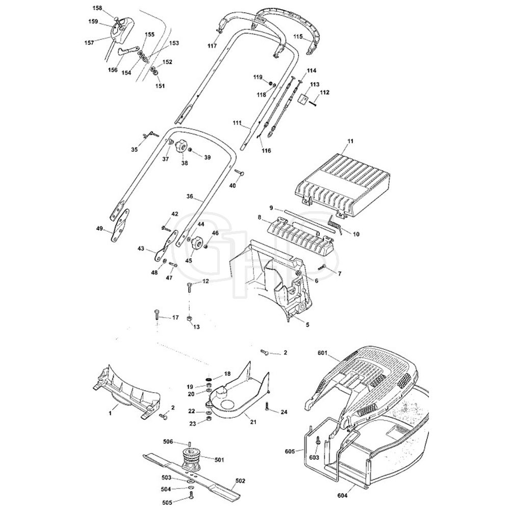 SP474 - 2007-2009 - 299274648/BQ - Mountfield Rotary Mower Handle ...
