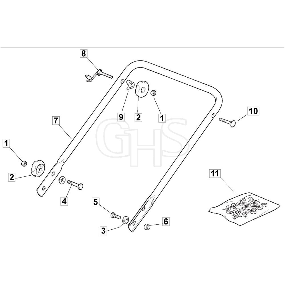 SP534 - 2007 - 290532148/BQ - Mountfield Rotary Mower Lower Handle ...