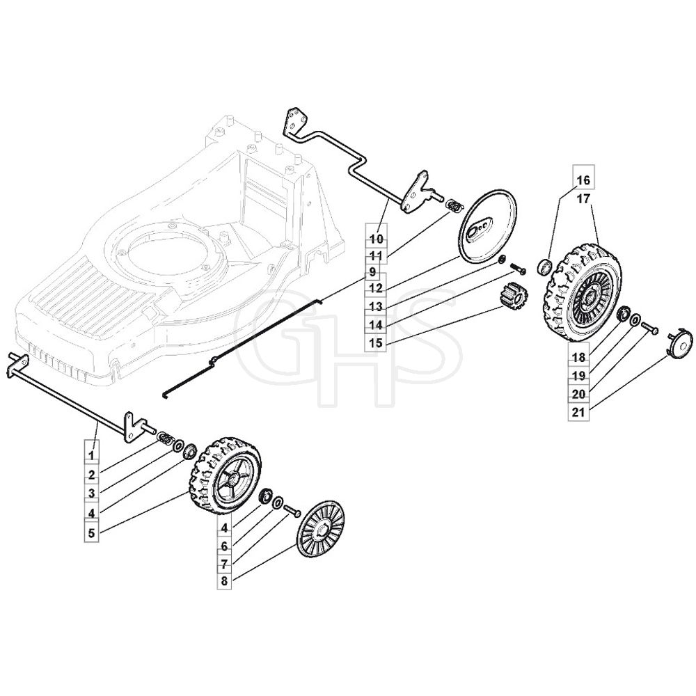 SP555 - 2010-2012 - 292552138/BQ - Mountfield Rotary Mower Wheels ...