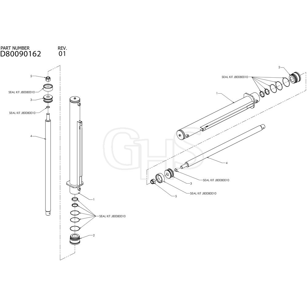 SPL 1700 T+PTO - Oleo-Mac Logsplitter Cylinder Diagram | GHS