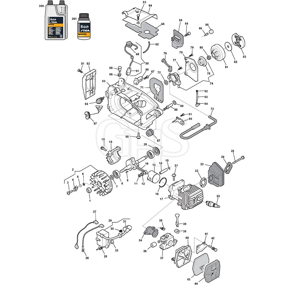 SPR 270 C - 2006-2012 - 223010102/06 - Stiga Chainsaw Engine Diagram | GHS