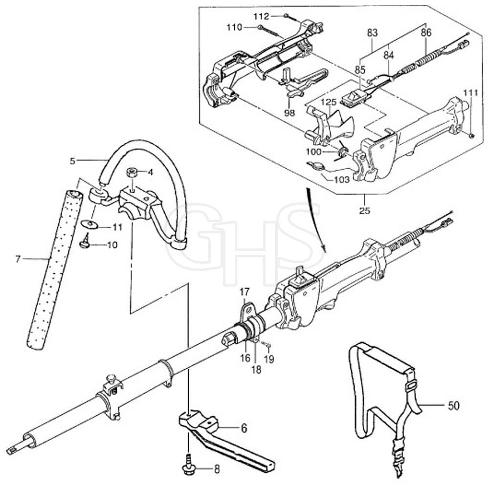 Tanaka TBC-2501SF - Throttle Lever | GHS