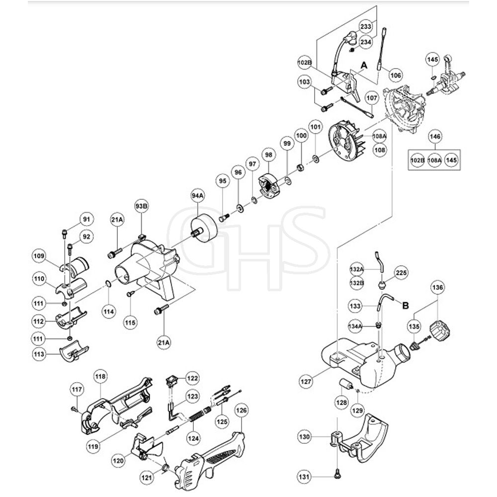 Tanaka TCG 22EAD - Crankcase Assembly | GHS