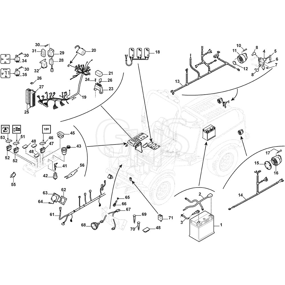 TITAN 740 D - 2013-2019 - 13-7460-11 - Stiga Front Mower Electric Parts ...