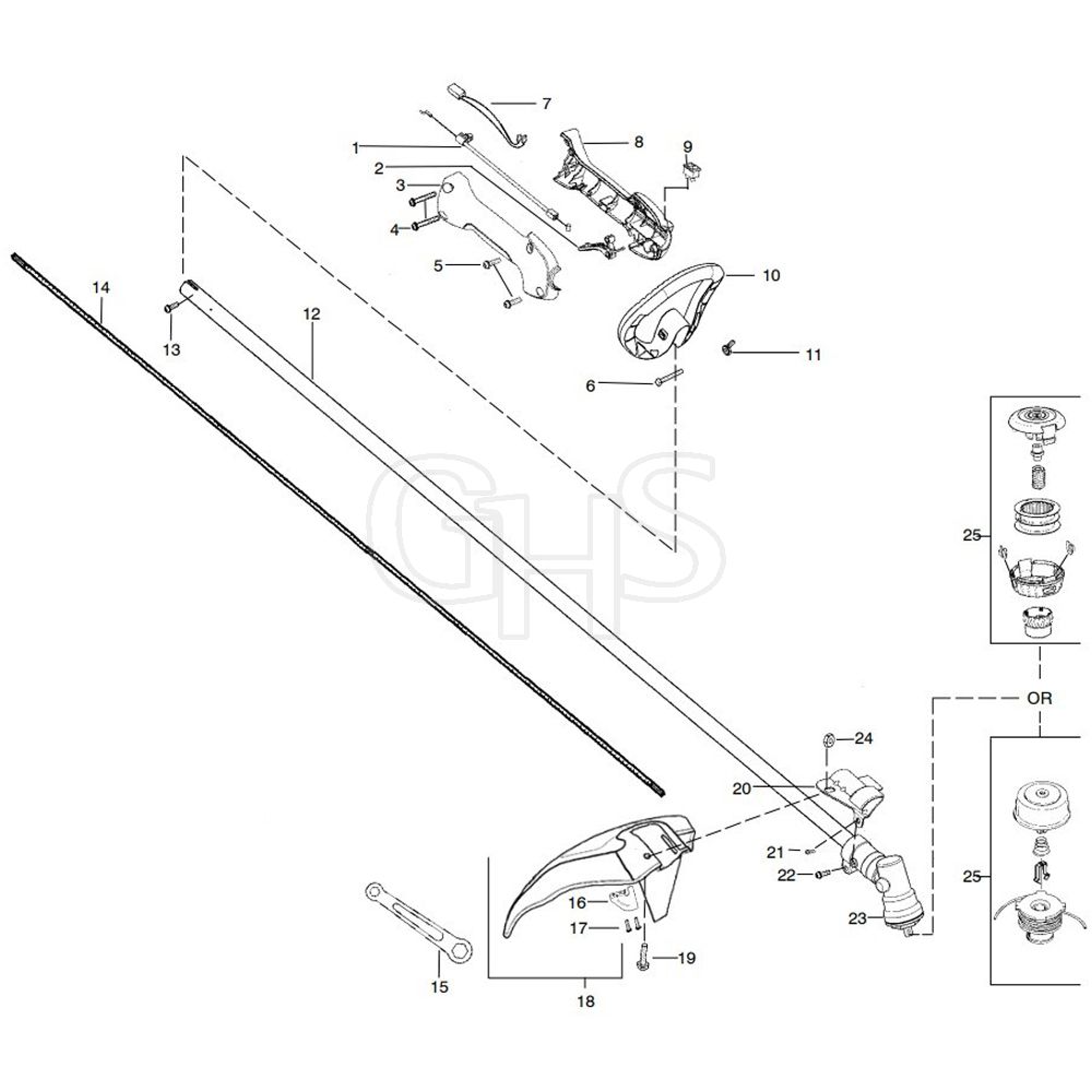 McCulloch TRIM MAC ST - 2010-03 - Shaft & Handle (4) Parts Diagram | GHS