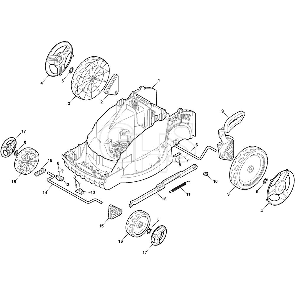 XP 40 Li - 2016-2020 - 294385063/C16 - Castel Garden Rotary Mower Deck ...