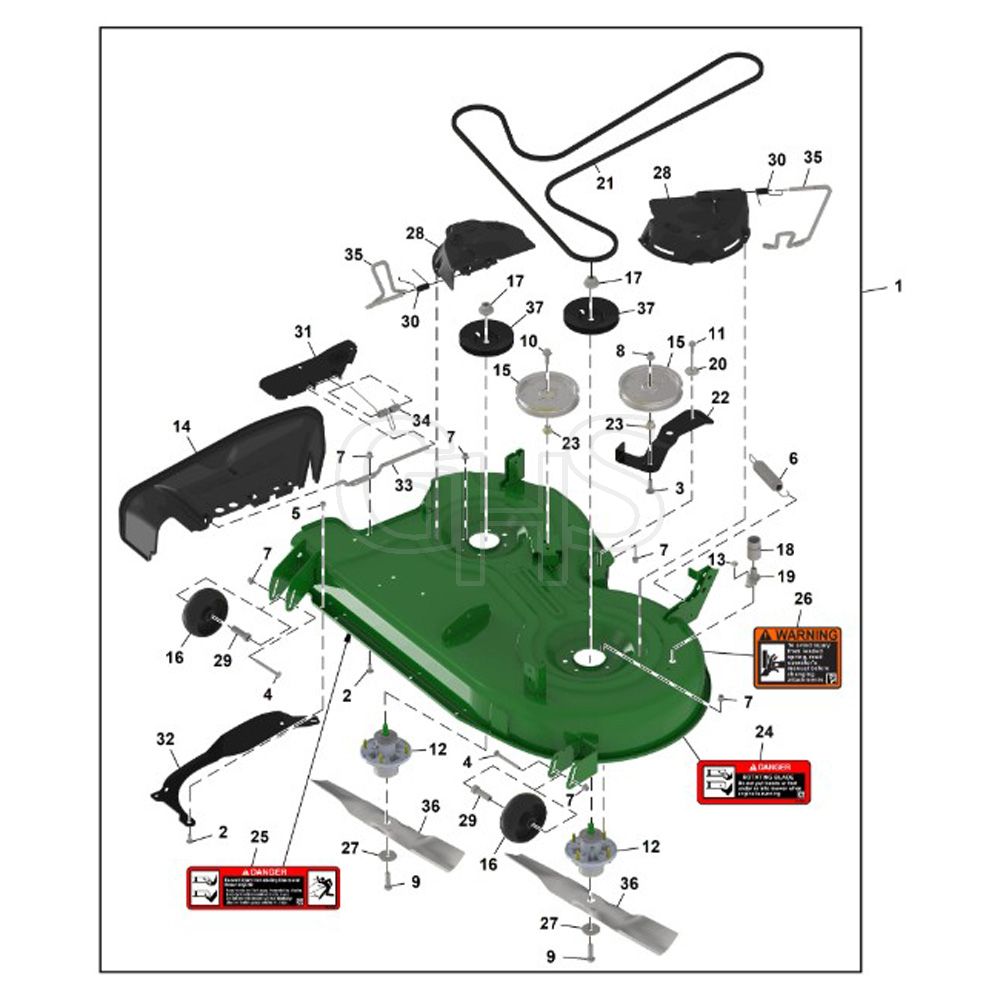 John Deere Z320M - PC16402 - Mower Deck - ST1065075 | GHS
