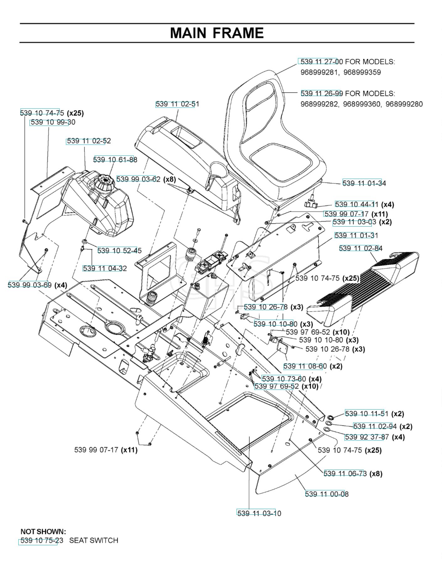 Husqvarna Z4217 Bia - Frame | GHS