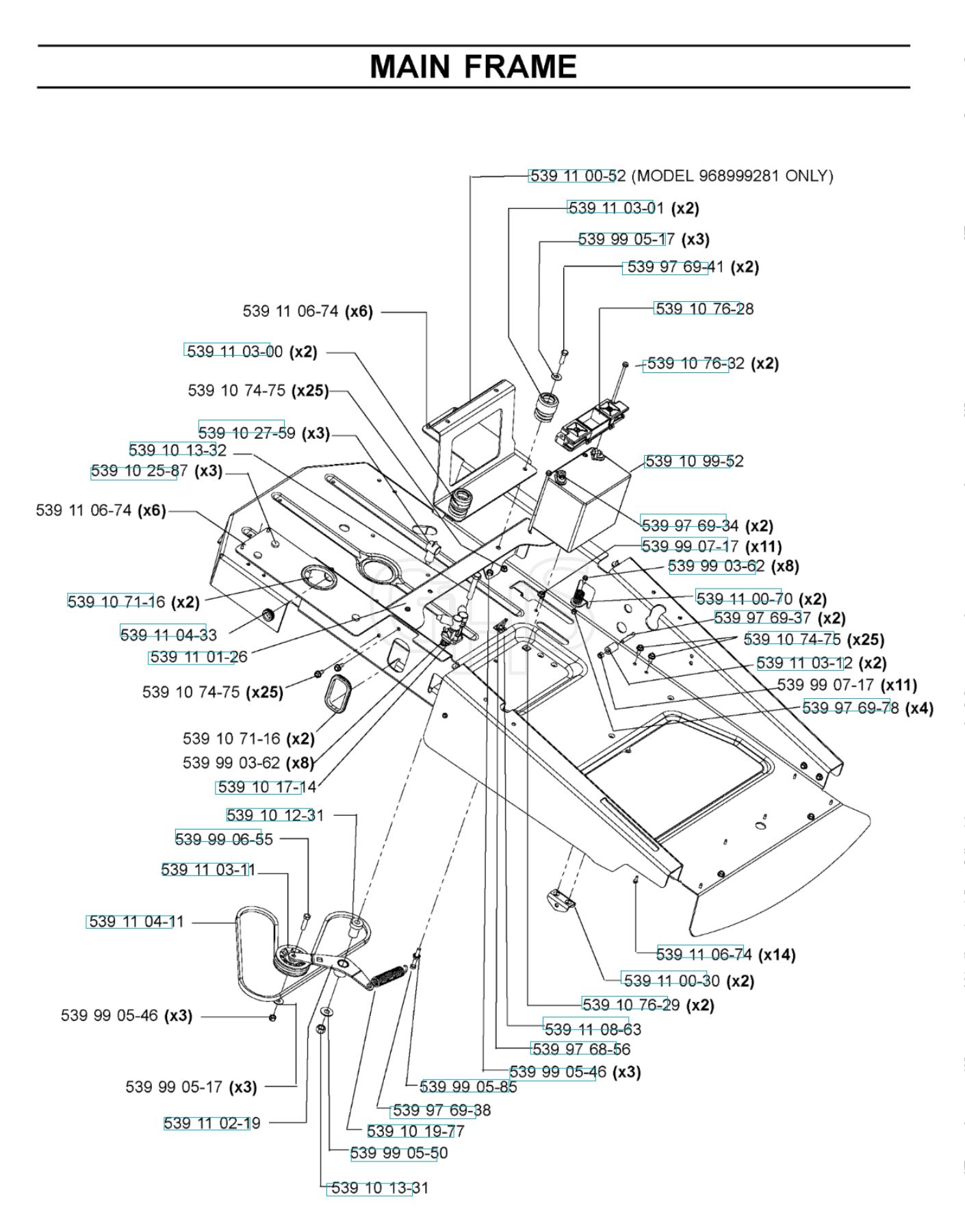 Husqvarna Z4217 Bia - Frame 2 | GHS